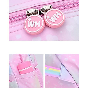 HUIHSVHA Cute Pink Backpack Large Capacity School Laptop Bag Bookbag, Casual Travel Daypack for Teens Girls Students