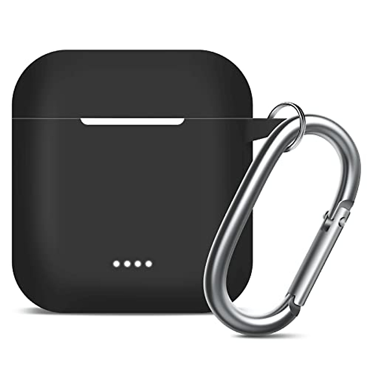 MOLOPPO Protective Silicone Case Compatible with Tozo t6, Front LED Visible, Premium Accessory Shockproof tozo t6 Case Cover with Keychain,Black