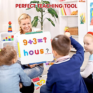 240Pcs Magnetic Letters Numbers for Classroom School Supplies Alphabet Magnets Fridge Foam Letters for Kids with Magnet Board Homeschool Preschool Educational Toys for Toddlers Spelling & Learning ABC