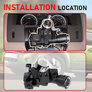 Ignition Lock Housing 989-019 Compatible with Ford Escape 2008-2012, Focus 2008-2011, Mazda Tribute 2008-2011, Mercury Mariner 2008-2010, Ignition Lock Flange 9L8Z-3511-A W302562-S300