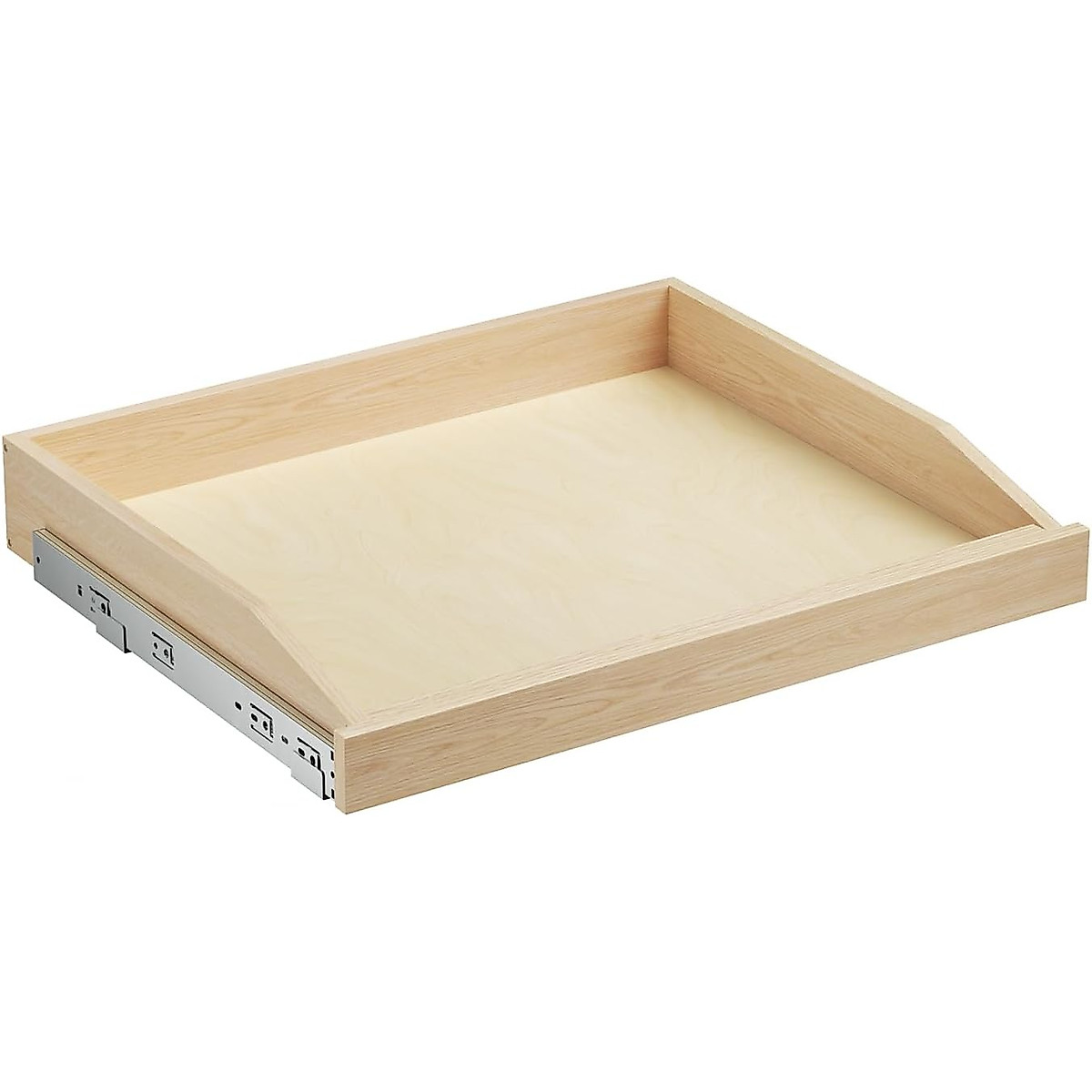 ROOMTEC Soft Close Pull Out Cabinet Organizer 25-1/2" W x 21" D Cabinet Organizer Wood Slide Out Shelves Cabinet Storage and Organizer for Kitchens and Pantry