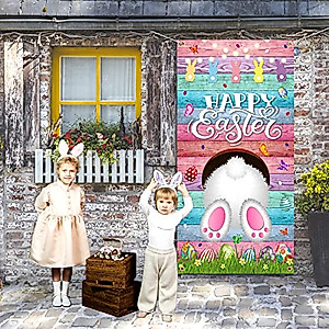 Happy Easter Party Supplies,Easter Party Decoration Spring Theme Decoration (Door Cover)