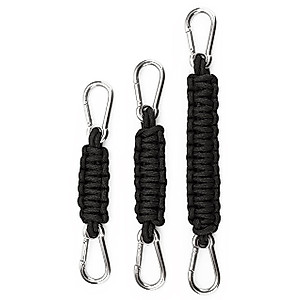 MOZETO Dog Collar Safety Clips for Prong Collar Backup, 3pcs 550lbs Heavy Duty 15/18/21cm Dog Harness Collar Leash Connector