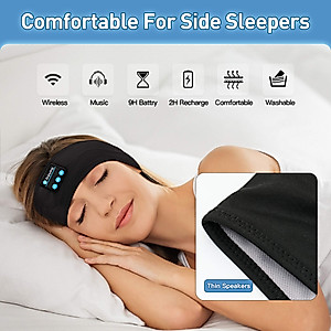 Navly Sleep Headphones Bluetooth Headband, Wireless Headband Headphones Headsets with Thin Speakers, Sleep Earbuds, Sleeping Headphones for Workout Running Yoga Sports Gift for Men Women