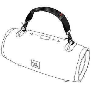 Desing Wish Removable Speaker Handle Strap Compatible with JBL Xtreme/Xtreme 2/ Xtreme 3/ W-King X10/ Zealot S67 Portable Wireless Bluetooth Speaker, Outdoor Travel Speakers Handle Belt (Black)