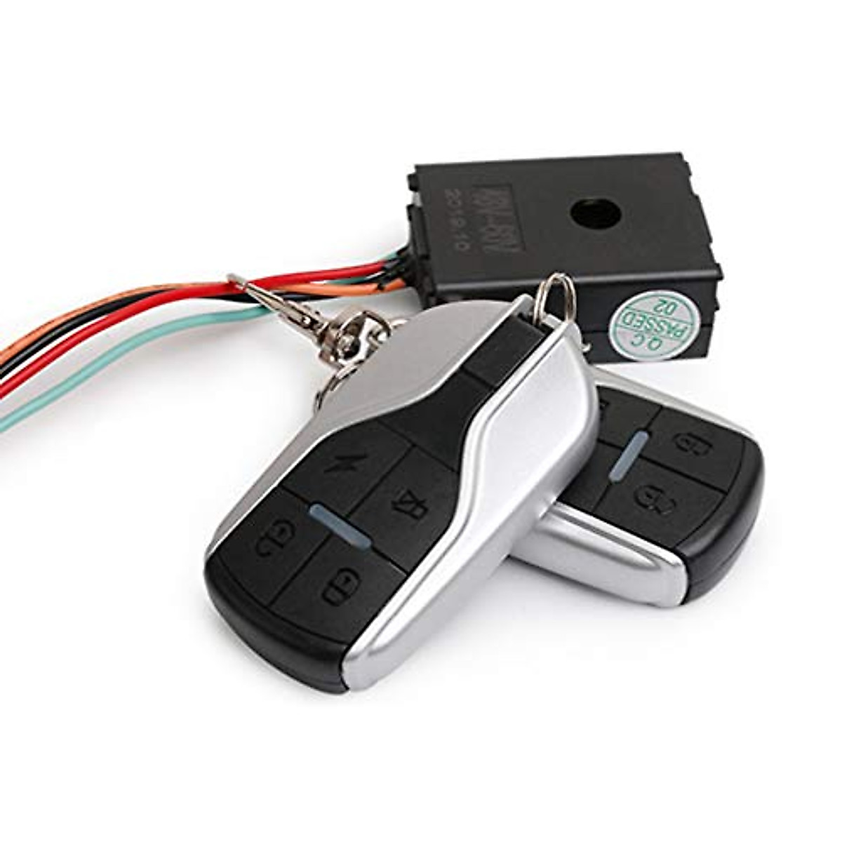 Garneck Motorcycle Anti Theft Security Alarm System with Double Remote Waterproof for 48V 60V 64V 72V Scooter Bicycle - Remote Control Random Style