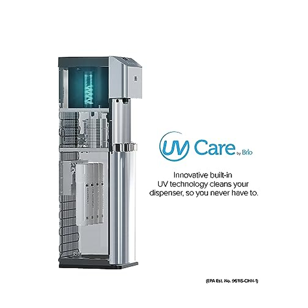 Brio Moderna Self Cleaning Bottleless Water Cooler Dispenser with Filtration – Adjustable Temperature – Digital Clock – LED Nightlight – Tri Temp Hot, Cold, and Room