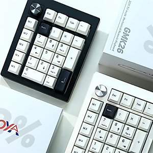 ZMX GMK26 Mechanical Numpad,VIA/QMK Programmable Hot Swappable Gasket Wired BT5.0/2.4G Wireless Number Pad with Knob PBT Keycaps 26 Keys Macro RGB Gaming Numeric Keypad for Laptop TKL Keyboard (Black)