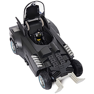 DC Comics Batman Launch and Defend Batmobile Remote Control Vehicle with Exclusive 4-inch Batman Figure, Kids Toys for Boys