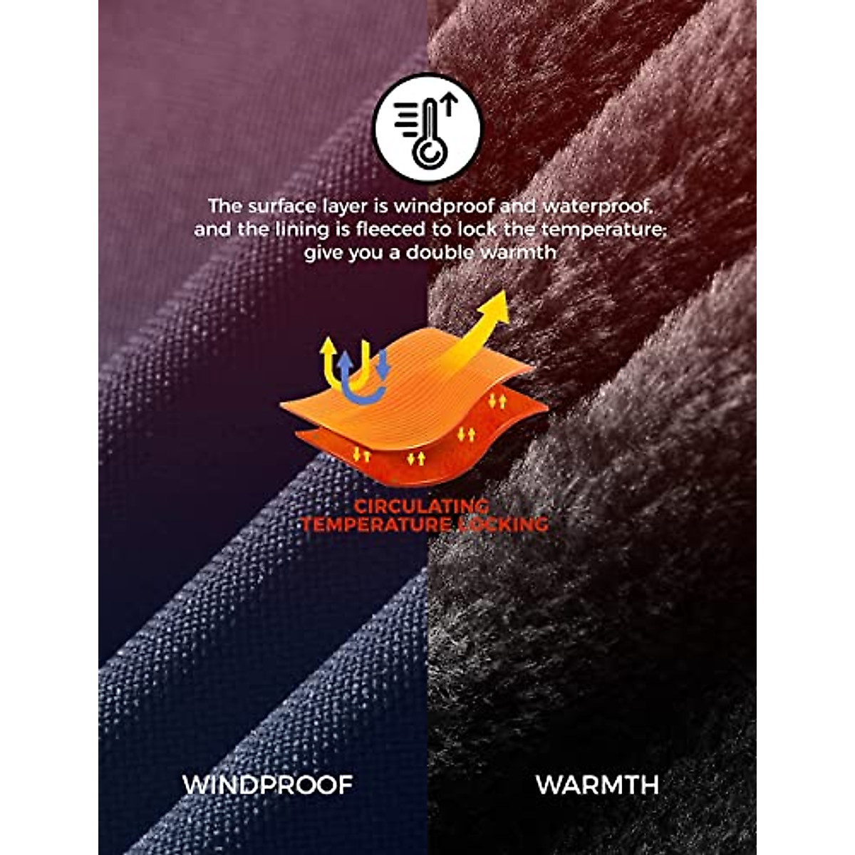 Wantdo Men's Big&Tall Waterproof Ski Jackets Plus Size Winter Coat with Hood Rain Coat Navy 4X-Large Big