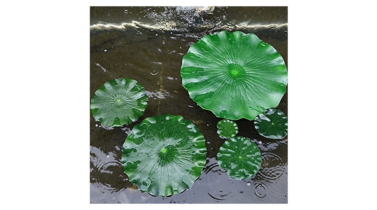 Realistic Hemoton Lilly Pads for Pond Decor - 3 Pcs