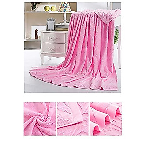 ZHAOLEI Soft Warm Cotton Blanket Adult Full Queen Size Floral Pattern Jacquard Summer Towel Blankets on The Bed (Color : Gray, Size : 200cmx230cm)