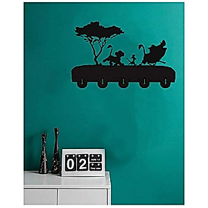 Hakuna Matata Wood Key Holder, Batman Key Rack, Sweet Home Hook Hanger and Multiple Personalized Design Key Rack for Home, Entryway, Living Room, Bathroom, Kitchen (Hakuna Matata)