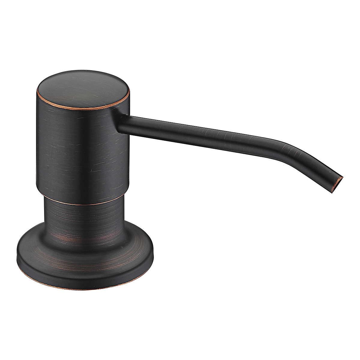 UEKPOE Modern Stainless Steel Oil Rubbed Bronze Soap Dispenser for Kitchen Sink Built in Design Hand Soap Dispenser with Large 17 oz Bottle