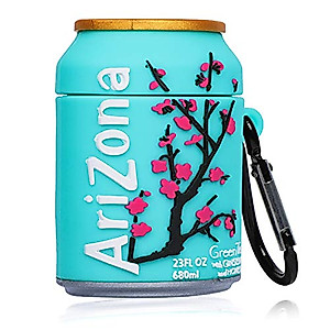 Oqplog for Airpod 2/1 for AirPods Case 3D Cute Fun Cartoon Fashion Funny Air Pods 2&1 Cover Design for Girls Women Teen Boys Kids Unique Kawaii Trendy Food Soft Silicone Cases – Arizona Green Tea