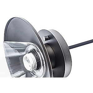 Globe Electric 64846 1-Light Semi-Flush Mount Ceiling Light, Oil Rubbed Bronze, Clear Glass Shade, Ceiling Light Fixture, Light Fixtures Ceiling Mount, Bedroom Lights for Ceiling, Dining Light Fixture