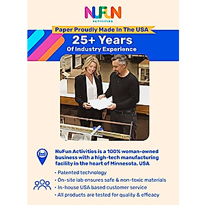 NuFun Activities Printable Iron-on Heat Transfer Paper for T Shirts, Dark Fabrics, 5 Sheets 8.5 x 11 inch, Long Lasting, Durable, Professional Quality, Easy DIY, Non-Toxic, Made In the USA