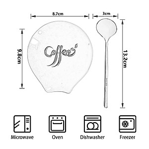 Coffee Spoon Rest, Small Ceramic Coffee Spoon Holder, Porcelain Spoon Holder, Ceramic Spoon Rest for Tablespoon,Teaspoon,Bar Spoon,Coffee Bar Accessories (Spoon Rest+Sliver Spoon)