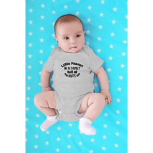 CBTwear Little Peanut Baby Bodysuit - Adorable Boy Girl Romper Clothing Funny Cute Infant Outfit Unisex (6 Months, Heather Grey)