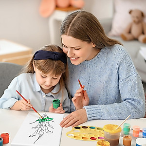 8 Pack 8x10 Inches Flowers Theme Pre Drawn Canvas to Paint, Pre Printed Canvas for Ladies Sip and Paint Party Favor, Pre Sketched Canvas for Painting for Adults