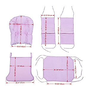 Rejoice Home Atoll Glider Rocking Chair Replacement Cushion Set - Pink Swirl One Size