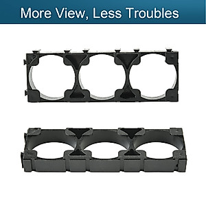 Bettomshin 20Pcs 21700 Lithium Cell Spacer Triple Battery Holder Bracket Battery Pack Bracket for DIY Fixed Battery 21.7mm Hole Dia