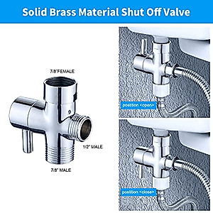 Bidet Sprayer for Toilet,Stainless Steel Handheld Bidet Shattaf Toilet Spray,Baby Cloth Diaper Sprayer Kit, Bathroom Toilet Bidet Attachment Set for Bathing Pets Feminine Hygiene