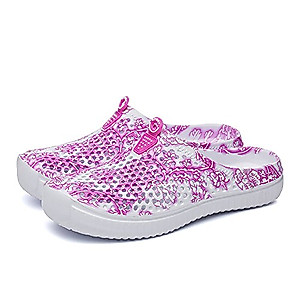 Women Stud Bow Flip-Flops Sandals Beach Flat Rivets Rain Jelly Shoes Hot Pink