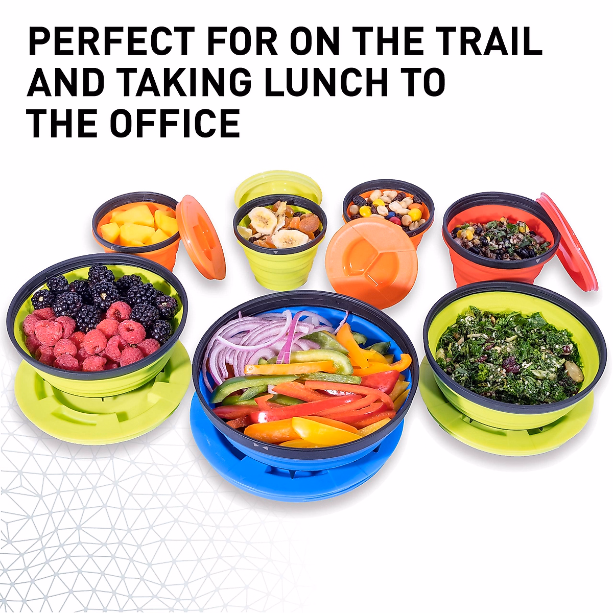 Sea to Summit X-Seal & Go Collapsible Food Storage Container, 2-Pack (S + L), Olive