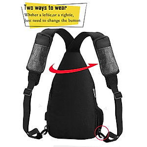 Sling Bag for Men, Crossbody Sling Backpack Travel Hiking with Detachable Bag (Camouflage-1)