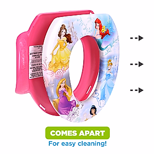 Disney Princess 2 Pc Essential Potty Training Set - Potty Training Seat, Step Stool for Kids
