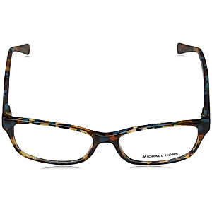 Michael Kors 0MK4024 Optical Full Rim Rectangle Womens Sunglasses, Turquoise Tortoise, 53/15/135