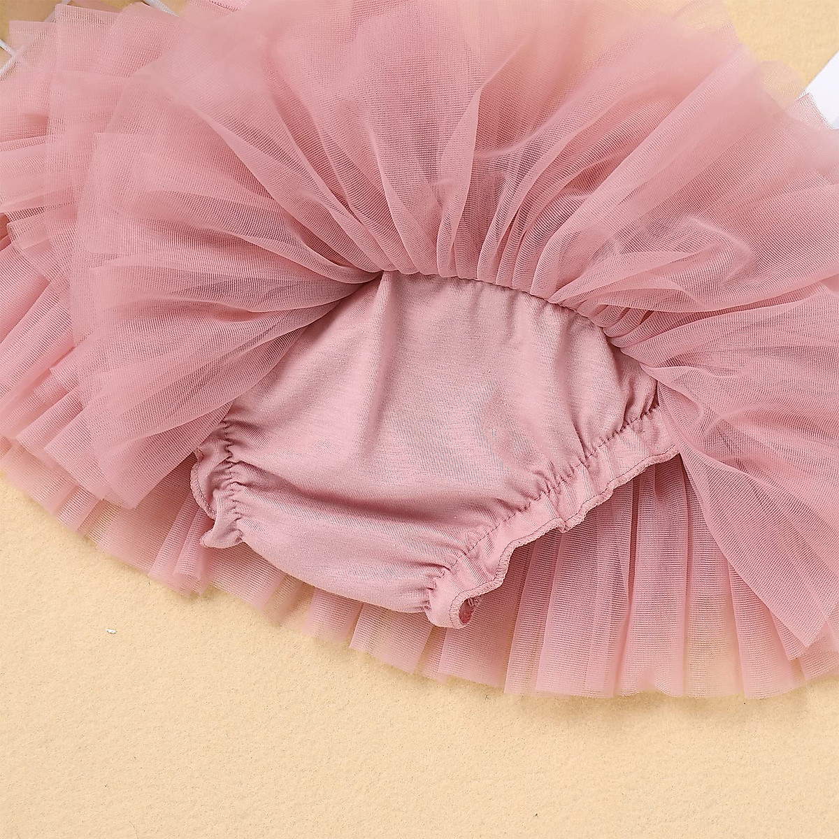 Newborn Girl Photoshoot Outfits First Birthday Outfit Baby Toddler Tutu Skirt Flower Headband Set Dress Boho Rainbow Half 1st Birthday Cake Smash Diaper Cover Infant Bloomers Dusty Pink 6-12 Months