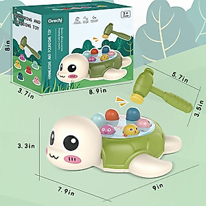 Grechi Hammering and Pounding Toy,Toys for 3 4 5 6 Year Old Boys,Baby Interactive Toys Toddler Activities Games with 2 Hammer,Learning,Active,Early Educational Toy,Gift for Boys Girls Toddlers