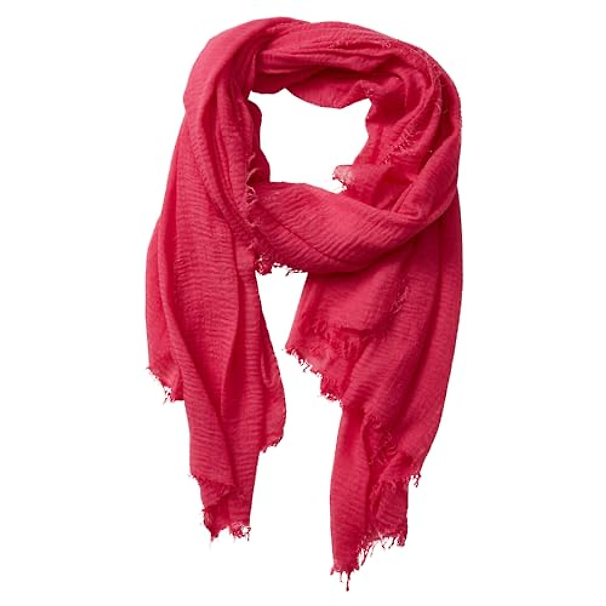 Hadley Wren womens Classic Soft Solid Lightweight Oblong Fashion Scarf, Bright Pink, One Size US