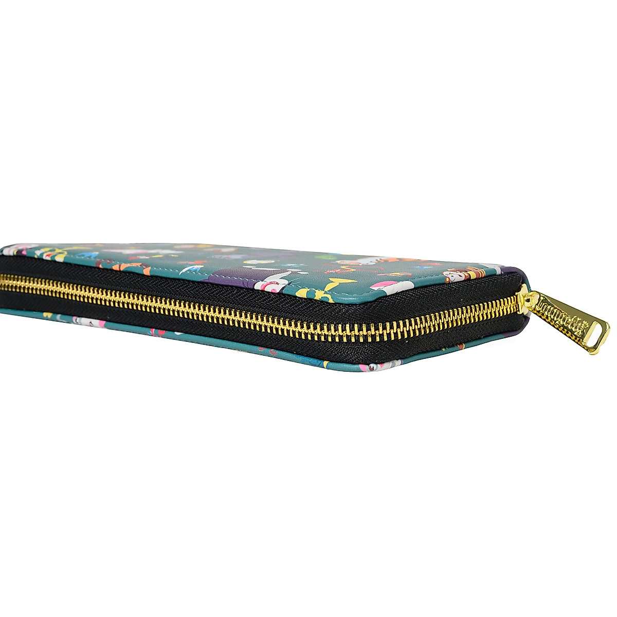 Loungefly Disney Wallet Princess Sidekicks Print Zip Faux Leather Clutch