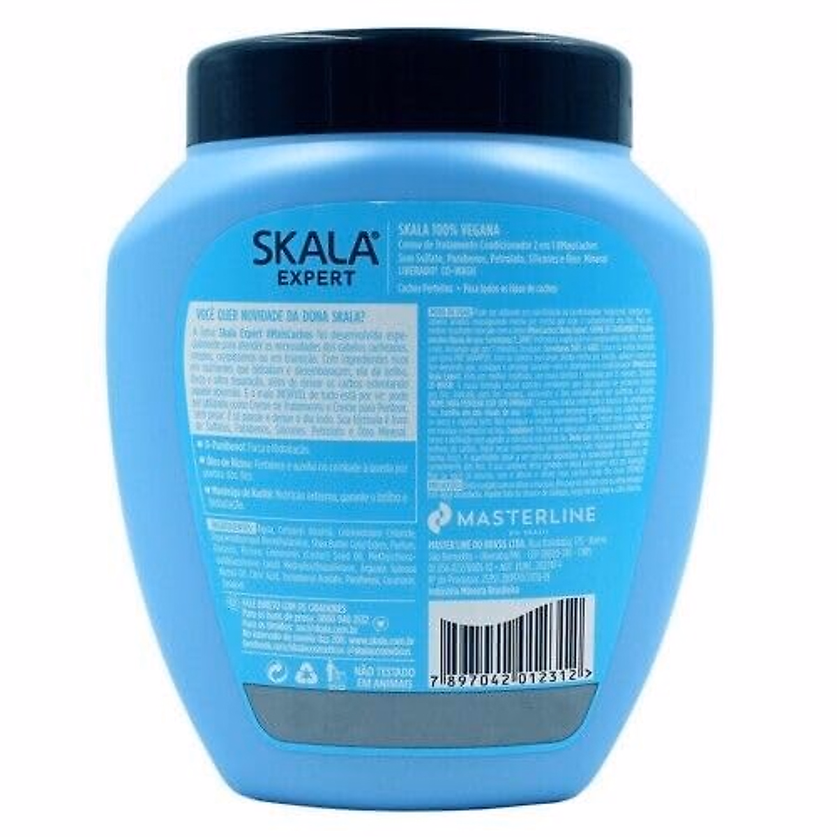 SKALA Hair Type 3ABC Mais Cachos - More Curls Eliminate Anti Frizz, For Curly Hair 2 in 1 Conditioning Treatment Cream and Cream To Comb - 35.2Oz