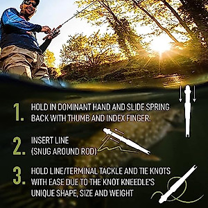 KNOT KNEEDLE - Designed to Tie Your Knots with Ease and Keep You Fishing Longer (Single)