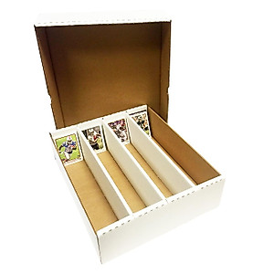(8) 3200 Count Corrugated Cardboard Storage Boxes by Max Pro for Baseball, Football, Basketball, Hockey, Nascar, Sportscards, Gaming & Trading Cards Collecting Supplies FULL LID