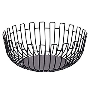 Cabilock Pantry Storage Baskets Metal Wire Fruit Bowl Countertop Fruit Basket Holder Stand Snack Plate Dish Serving Tray Decorative Container for Kitchen Living Room Style 2 Wire Storage Baskets