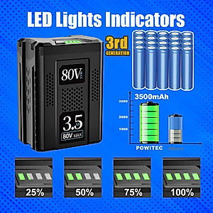 POWITEC 3.5Ah Replacement Battery for Kobalt 80V MAX Battery KB2580-06 KB680-06 KB580-06 KB280-06 Cordless Power Equipment Battery