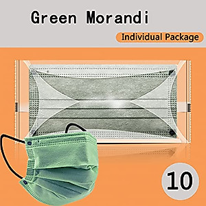 Disposable Face Mask Individually Wrapped,3 Ply Print Masks(5 style,Choose The Size You Need,Adult or Kids/50Pcs or 30 Pcs) (Morandi)