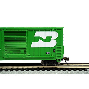 Bachmann Trains - HI-Cube Box CAR - Burlington Northern #281460 - N Scale Silver