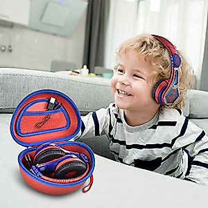 Case Compatible with eKids Wireless Bluetooth Portable Headphones, Kids and Toddler Headband Storage Holder Bag Pouch Also Fits for Audio Cable (Box Only)