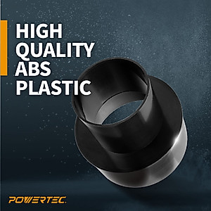 POWERTEC 70362 Dust Collection Reducer 6" OD to 4" OD with 6" Dust Control Flex Cuff