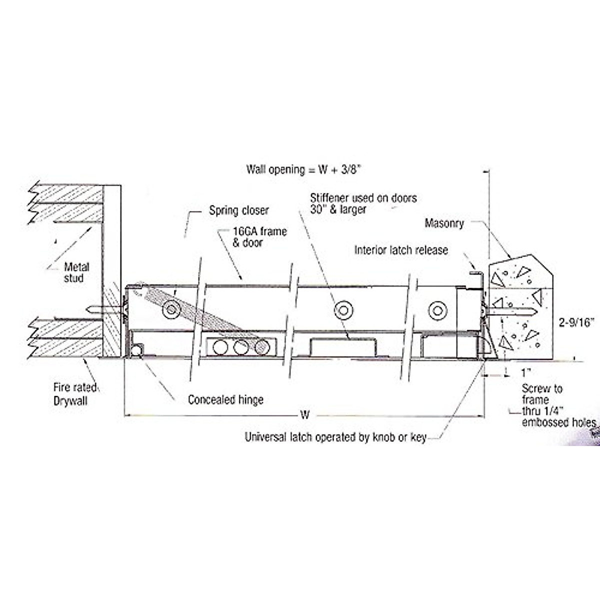 Acudor Fire Rated FB-5060 Access Door 8 x 8 Un-Insulated with Flange