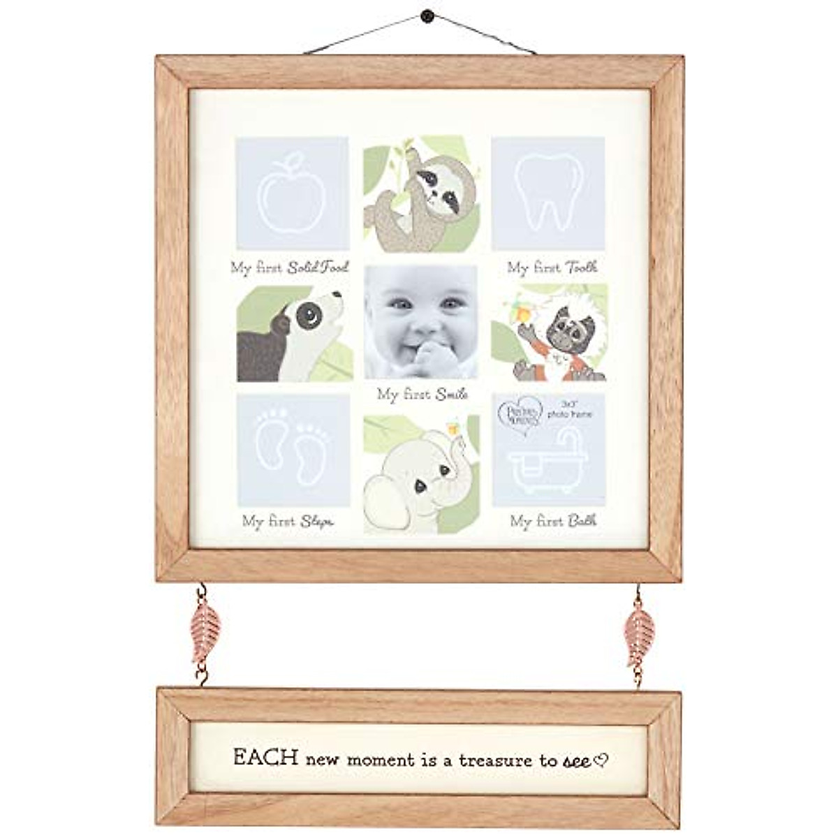 Precious Moments 193429 Each New Moment Milestone Photo Frame, One Size, Tan