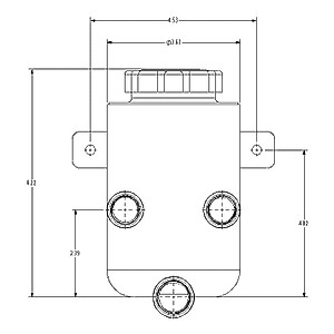 Holley 198-211 Power Steering Remote Reservoir Polished Aluminum