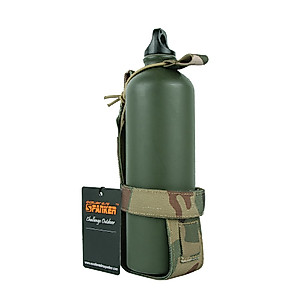 EXCELLENT ELITE SPANKER Tactical Military Portable Belt Bottle Holder Pouch Molle Adjust EDC Water Bottle Carrier for Hunting Walking Running Traveling (Multicam)