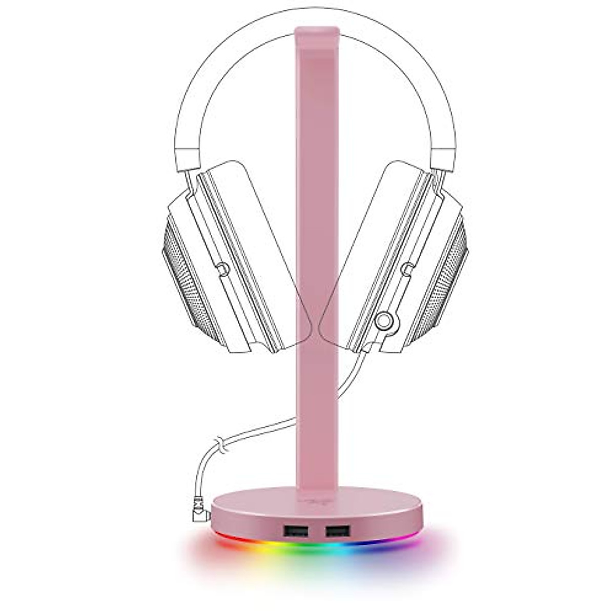 Razer Kraken BT Headset Hello Kitty & Friends Edition Base Station V2 Chroma Quartz Pink Bundle